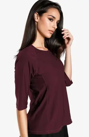 CALYPSA Loose Fit Margaux Swim Top - Wine