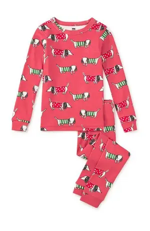 TEA COLLECTION Goodnight Pajama Set - Holiday Dogs