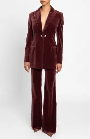 Santorelli Milli Long Velvet Jacket