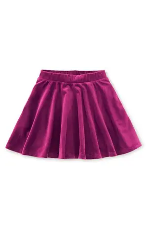 TEA COLLECTION Velour Twirl Skirt - Cosmic Berry