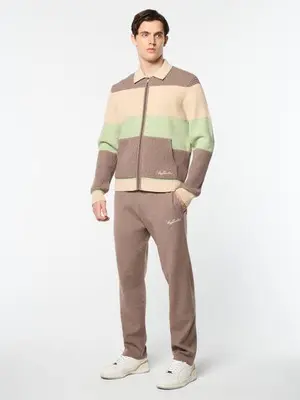 SERGIO TACCHINI Enzo Striped Track Jacket - Taupe Grey