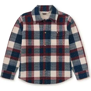 TEA COLLECTION Plaid Knit Shacket