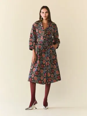 EDDY Floral Jacquard Wrap Jacket