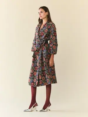 EDDY Floral Jacquard Wrap Jacket