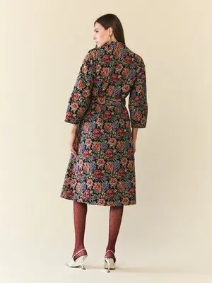 EDDY Floral Jacquard Wrap Jacket