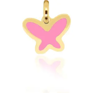 THE LOVERY FINE JEWELRY Butterfly Charm - Bubblegum Pink