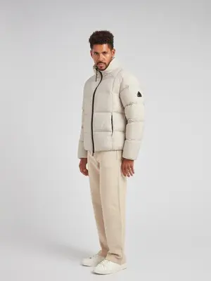 JACK1T Cloud Long Sleeve Puffer Racer Jacket - Stone