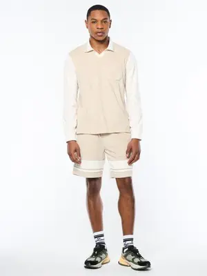 SERGIO TACCHINI Alvar Long Sleeve Polo - Fog