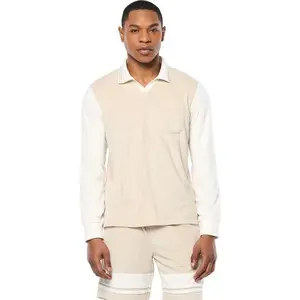 SERGIO TACCHINI Alvar Long Sleeve Polo - Fog