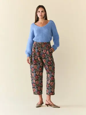EDDY Brynna Floral Jacquard Trouser