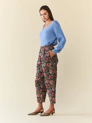 EDDY Brynna Floral Jacquard Trouser