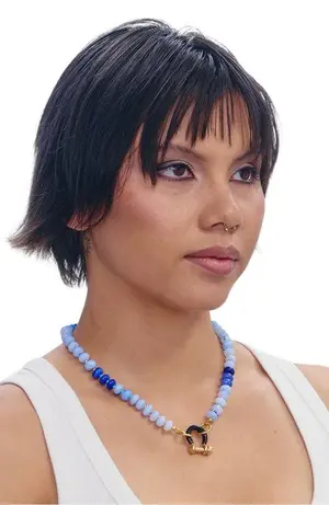 SHOP SPICY DAN Lucky Gender Inclusive Opal Necklace - Blue