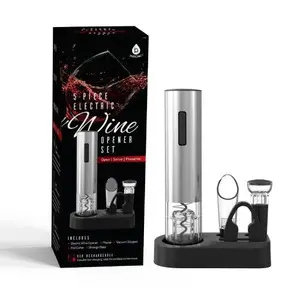 PURSONIC 5-piece Electric Wine Opener Set - Multicolor