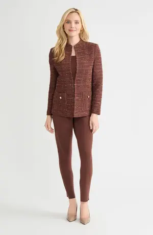 Misook Tailored Tonal Ribbon Knit Jacket