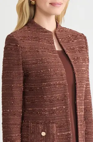 Misook Tailored Tonal Ribbon Knit Jacket