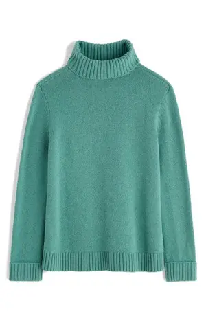SEASALT CORNWALL Braque Turtleneck Wool-blend Sweater - Knit Melange Sardine