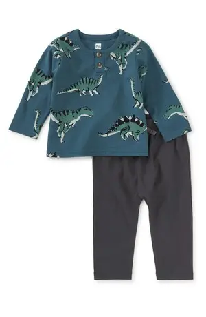 TEA COLLECTION Henley Baby Set - Dynamic Dinos