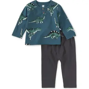 TEA COLLECTION Henley Baby Set - Dynamic Dinos
