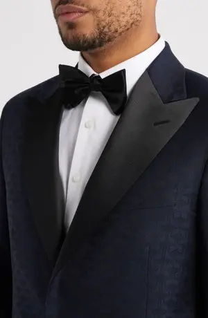 HERITAGE GOLD Geometric Jacquard Wool & Silk Dinner Jacket