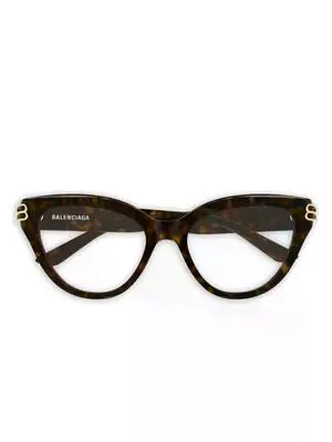 Balenciaga Cat-eye Logo Glasses - Brown