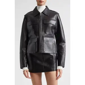 STAND STUDIO Sherla Lambskin Leather Jacket