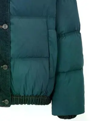 STUDIO TOMBOY Denim-trim Puffer Jacket - Blue