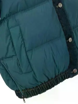 STUDIO TOMBOY Denim-trim Puffer Jacket - Blue