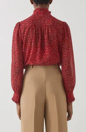 LK BENNETT Suzette Pleat Top