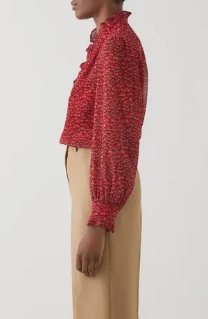 LK BENNETT Suzette Pleat Top