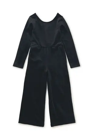 TEA COLLECTION Velour Jumpsuit - Jet Black