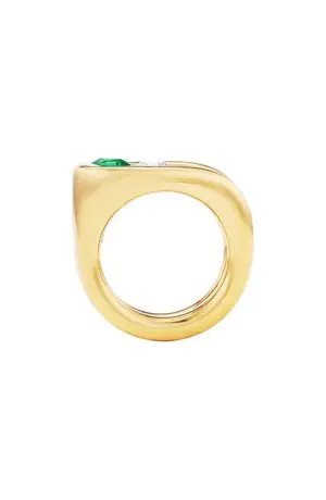 UNIFORM OBJECT Impact Emerald & Diamond Ring