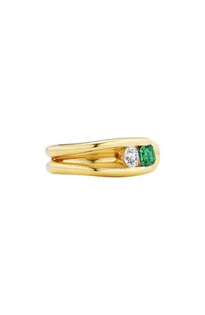 UNIFORM OBJECT Impact Emerald & Diamond Ring