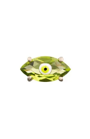 Bea Bongiasca Eye Single Stud Earring - Lime Green