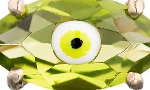 Bea Bongiasca Eye Single Stud Earring - Lime Green