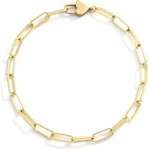 MINT & LILY Heart Padlock Chain Bracelet - 18k Gold Plated