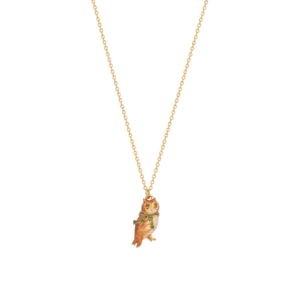 FABLE ENGLAND Cosy Owl Chain Necklace - Gold