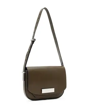 ALLSAINTS Etta Leather Satchel - Fango Brown