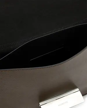 ALLSAINTS Etta Leather Satchel - Fango Brown