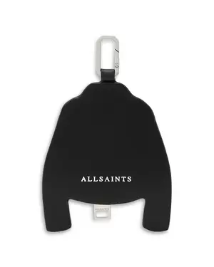 ALLSAINTS Balfern Keyring Bag Charm - Black/silver