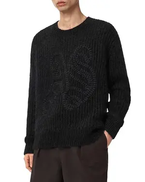 ALLSAINTS Chainy Crewneck Sweater - Black