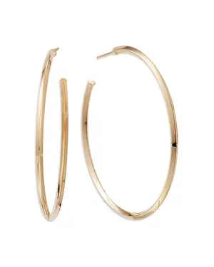 Lana Jewelry 14k Yellow Narrow Royale Hoop Earrings - Gold