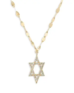 Lana Jewelry 14k Diamond Star Of David Pendant Necklace - Gold
