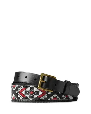 Polo Ralph Lauren Leather Beaded Belt - Multi