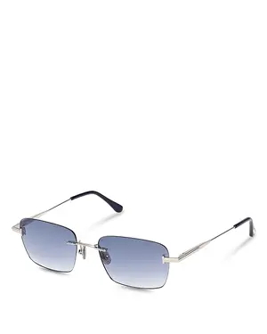 TOM FORD Jake Rectangular Sunglasses 54mm - Gunmetal/blue