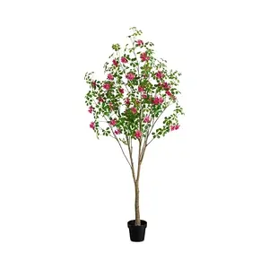 NEARLY NATURAL 7' Artificial Dogwood Tree - Pink