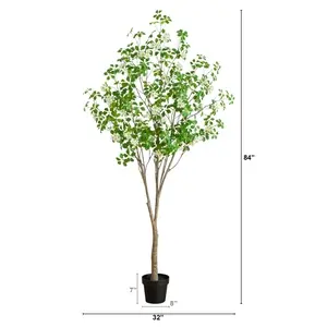 NEARLY NATURAL 7' Artificial Dogwood Tree