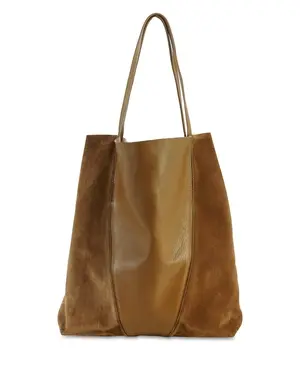 Chloé Spin Large Leather & Suede Tote