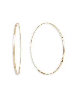 Lana Jewelry 14k Magic Flat Medium Hoop Earrings - Yellow Gold