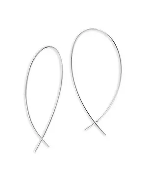 White Gold Threader Earrings