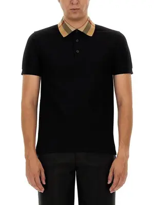 Burberry Cotton Polo - Black